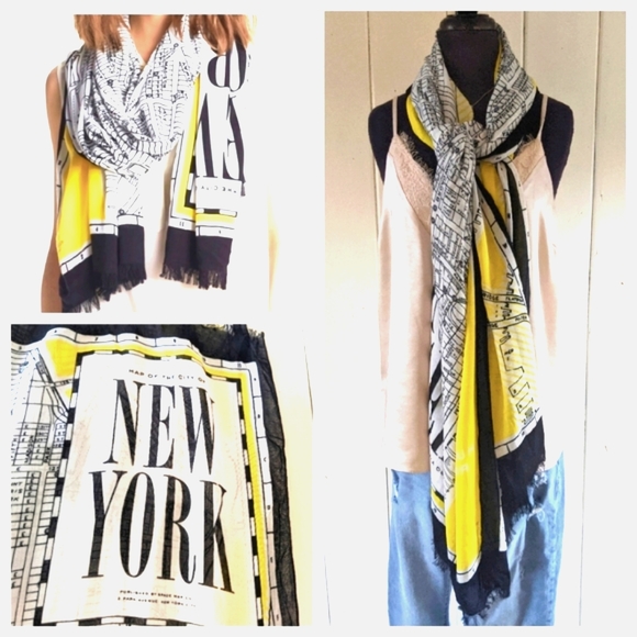 kate spade | Accessories | Kate Spade New York City Map Oversized Scarf ...